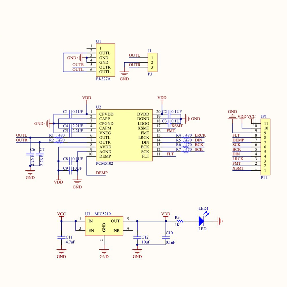 PCM5102 Digital Audio Stereo DAC I2S - Arduino ESP32 Raspberry Pi