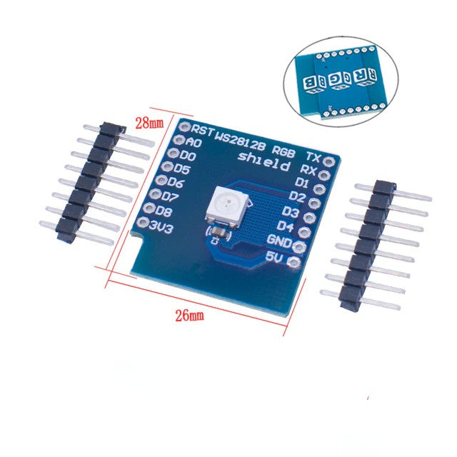 Ws2812 Rgb Led Shield For Wemos D1 Mini